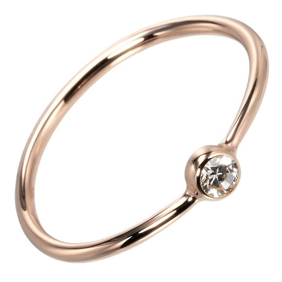 Tiffany & Co. | Jewelry | Tiffany Wave Single Row No 8 Ring K8 Pg Pink ...